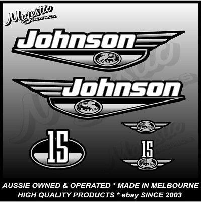 JOHNSON 15 hp - DECAL SET - OUTBOARD DECALS | eBay