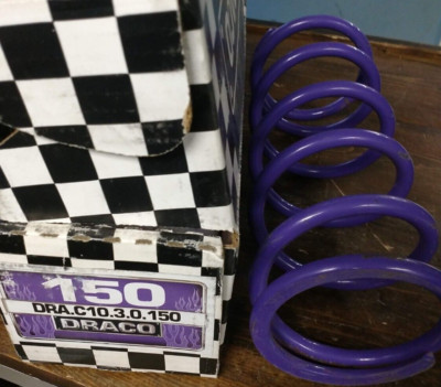 Draco Spring, Coilover, 10.000" Length, 3.000" Diameter, 150 Rate ...