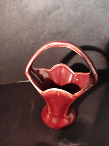 McCoy Pottery RED Basket 1950s Planter | eBay