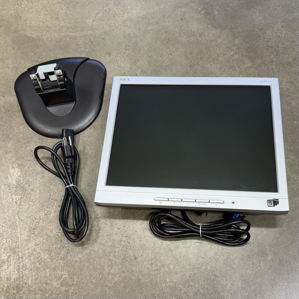 NEC MultiSync LCD1512 15” LCD VGA Monitor K15AN w/ Stand & Power Tested ...
