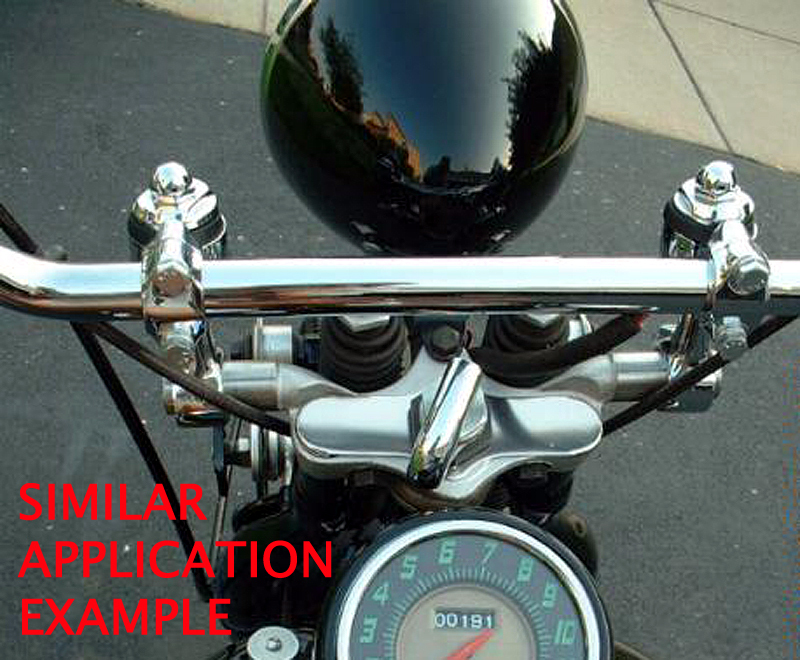 RISERS 4.5" FLANDERS STYLE DOG BONE CHROME 1" BARS HARLEY TRIUMPH BOBBER CHOPPER | eBay