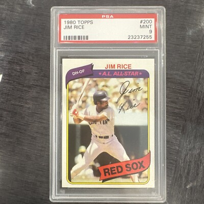 1980 Topps #200 Jim Rice Red Sox HOF PSA 9 - MINT | eBay