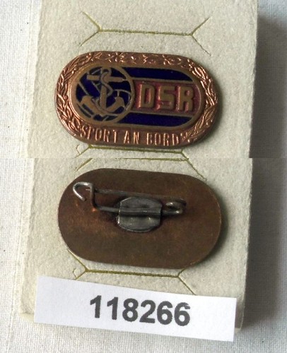 seltenes DDR Abzeichen DEUTSCHE SEEREEDEREI ROSTOCK "Sport an Bord ...