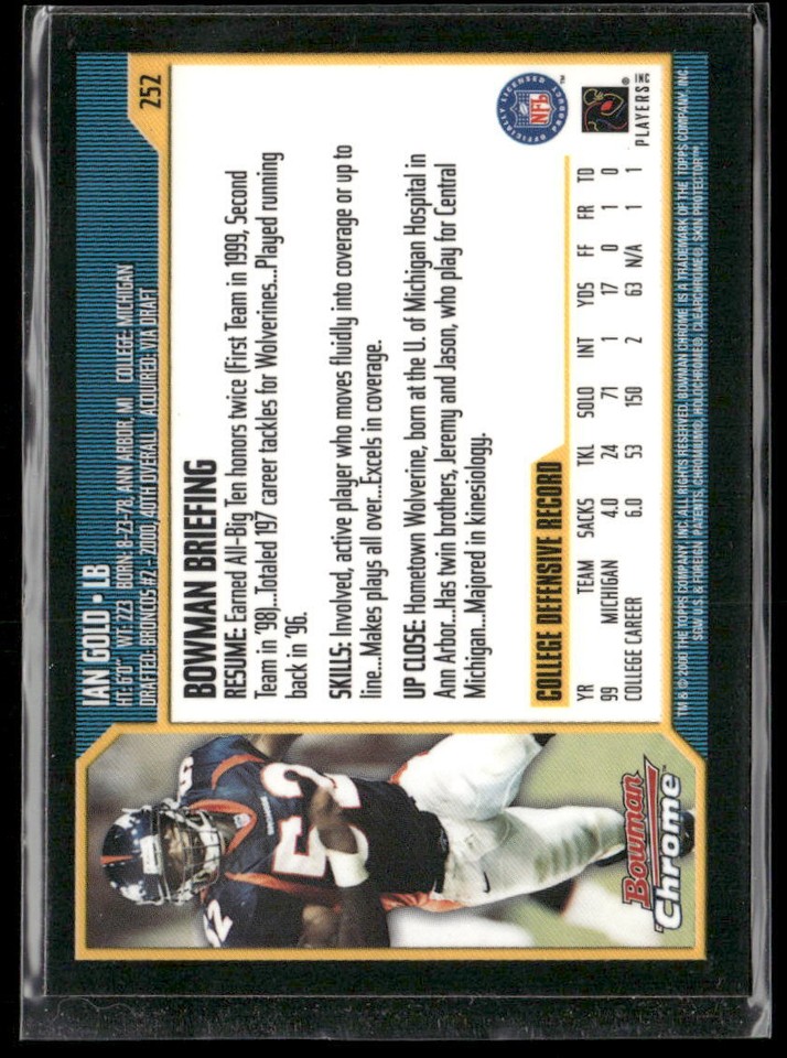 2000 Bowman Chrome #252 Ian Gold Rookie | eBay