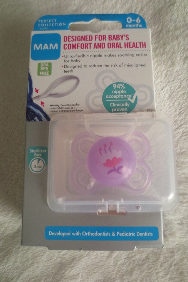 MAM Perfect Pacifier, Baby Pacifier 0-6 Months Yellow Ladybug | eBay
