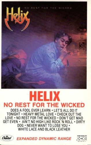 Helix No Rest For The Wicked 1983 Cassette Tape Album Classic Hard Rock ...