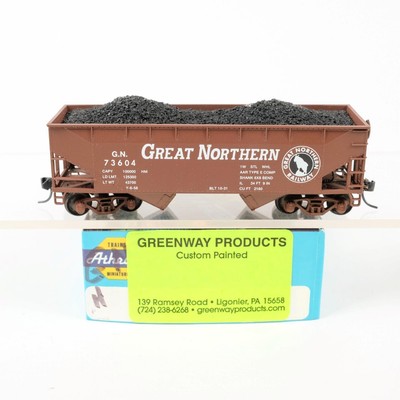 Athearn HO Scale Great Northern GN 34' Open Hopper Greenway Custom ...
