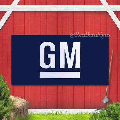 GM FLAG BANNER CHEVROLET GMC MAN CAVE SHOP GARAGE WALL CHEVY FAST ...