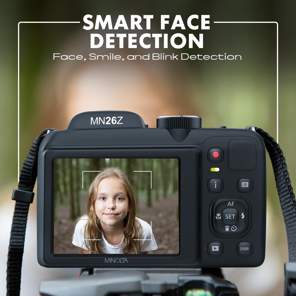 Minolta 20 Mega Pixels 26x Optical Zoom Digital Camera with 1080p FHD ...