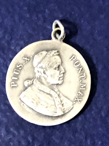 SUPERB STERLING SILVER MATER DE BONO CONSILIO , PIUS X PONT MAX MEDAL ...