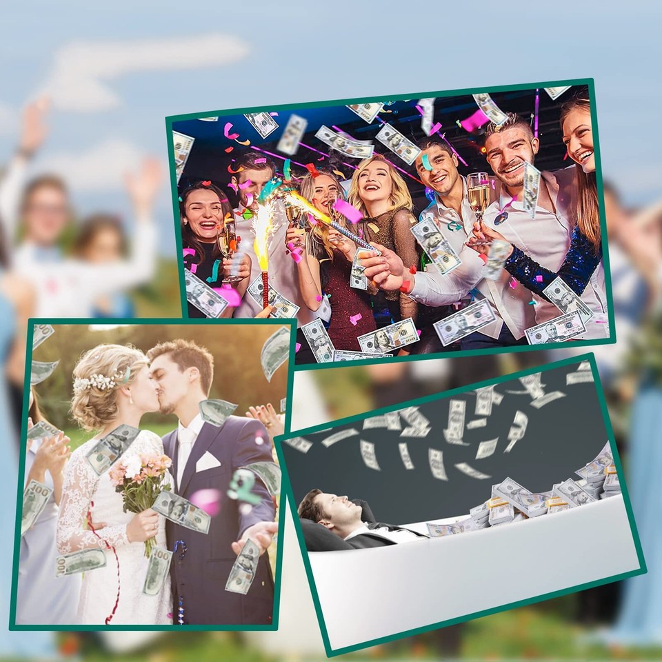 100 PCS Prop Toys Gun Money BANK GAMES FILM CASH PAPER 100 DOLLAR BILLS ...