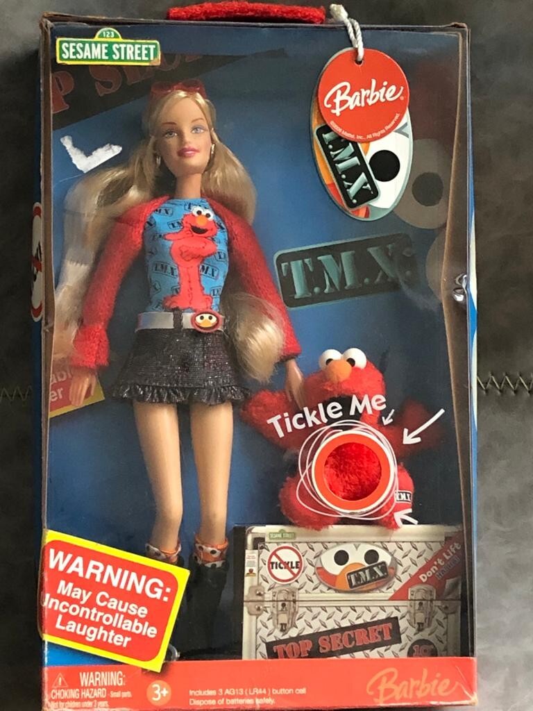 Barbie and Elmo Sesame Street TMX Tickle Me Elmo Doll - NEW IN BOX | eBay