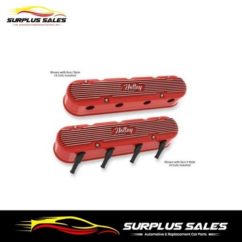 HO241-174 Holley Chev LS Engine Vintage Series Finned Rocker Covers 2pc ...
