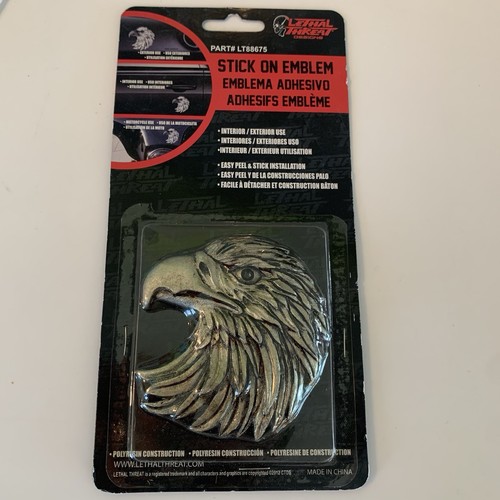 NEW LETHAL THREAT Eagle Head 3D Stick-On Emblem Auto Motorcycle Truck LT88675 | eBay