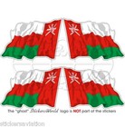 OMAN Omani Flying Flag 50mm (2") Bumper Stickers x4 | eBay.de