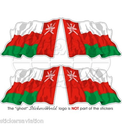 OMAN Omani Flying Flag 50mm (2") Bumper Stickers x4 | eBay UK