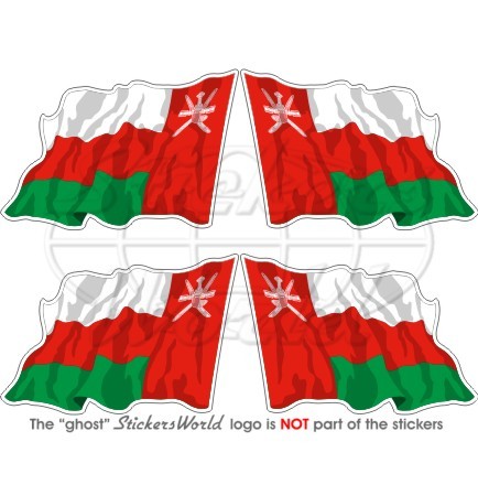 OMAN Omani Flying Flag 50mm (2") Bumper Stickers x4 | eBay.de