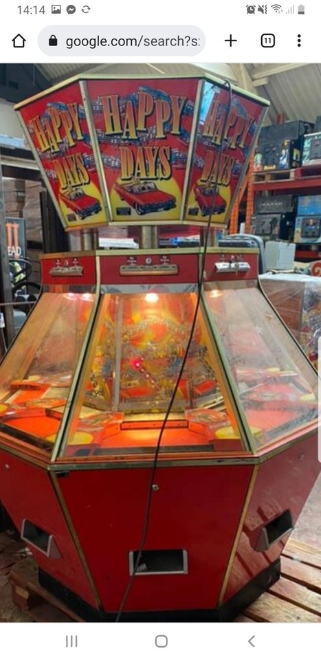 Happy Days Coin Pusher penny pusher. arcade. Man cave | eBay UK