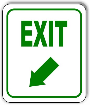 EXIT DIRECTIONAL GREEN 8 Arrow Variations Metal Aluminum composite sign ...