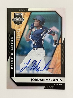 2021 Panini Elite Extra Edition Jordan McCants RC /165 Auto Prime ...