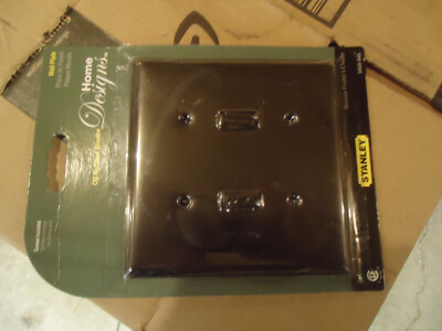 Stanley Double Switch Plate 2 Gang Switch Wall Plate - ANTIQUE Brass | eBay