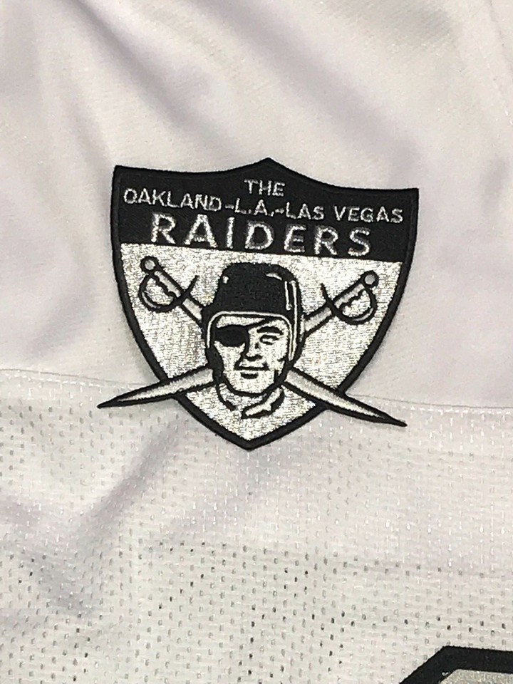 OAKLAND RAIDERS JERSEY PATCH THE OAK-LA-LV RAIDER NATION SILVER & BLACK ...