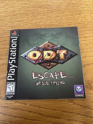 Sony Playstation 1 PS1 ODT Escape or Die Trying AUTHENTIC MANUAL ONLY ...