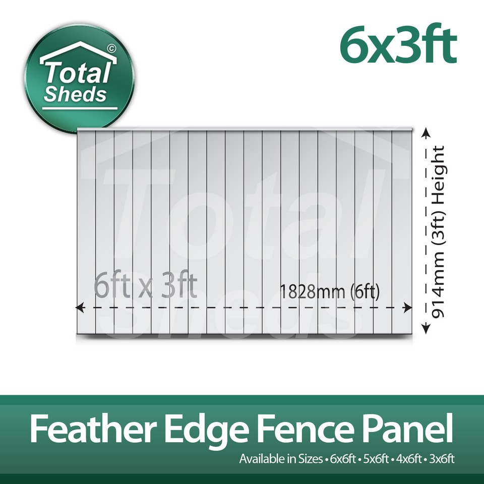 Feather Edge heavy duty fence panels various sizes available 6x2,6x3 ...