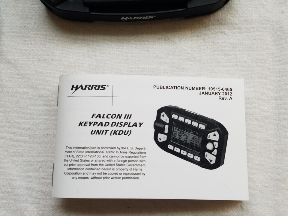 Harris Falcon lll Keypad Display Unit KDU Black with Cable - US Seller ...
