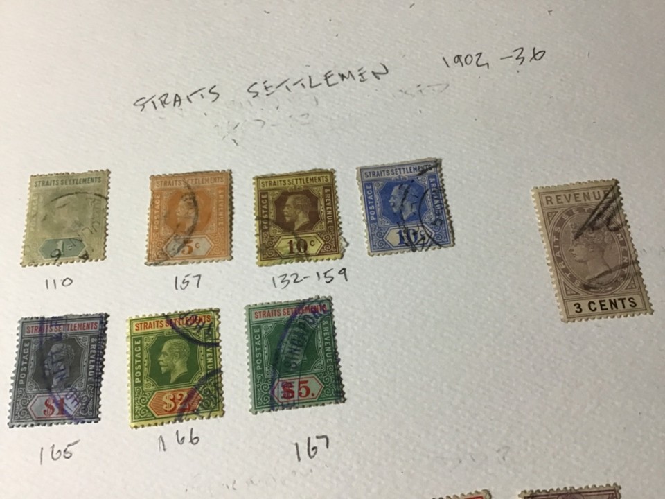 Malaya Straits Settlements 1902-36 1-5-10(2) $1-2-5 Queen vic revenue ...