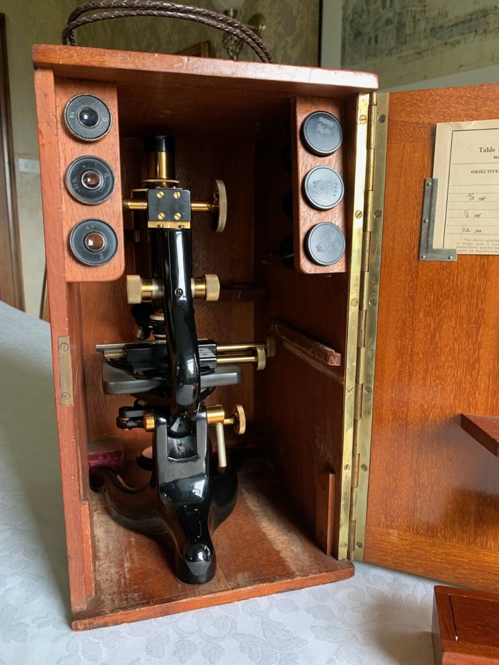 Vintage W. Watson & Sons Ltd - Bactil Monocular Brass Microscope ...