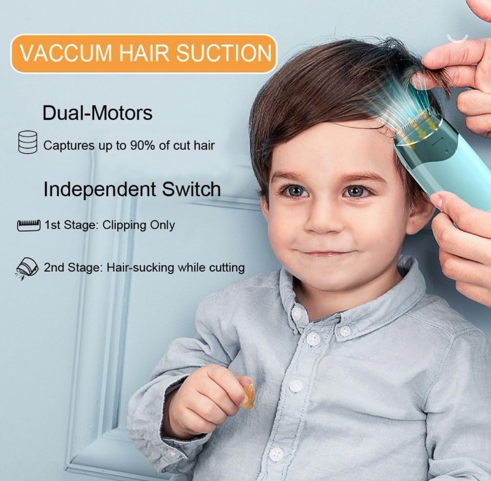 Electric Hair Clipper,Vacuum Hair Trimmer with Automatic Hair Suction ...