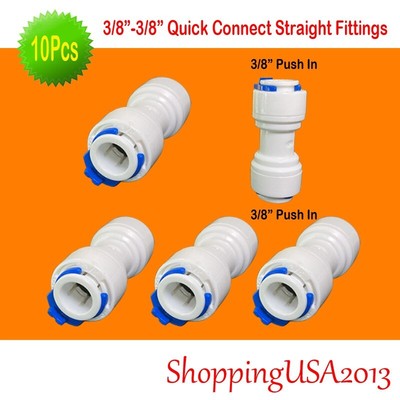 5 X 3/8-3/8 Quick Connect Straight Fitting Connection Push In Water ...