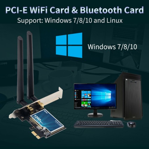 Dual Band PCI-E WiFi Adapter Desktop PC PCI-E Wireless-AC Network ...