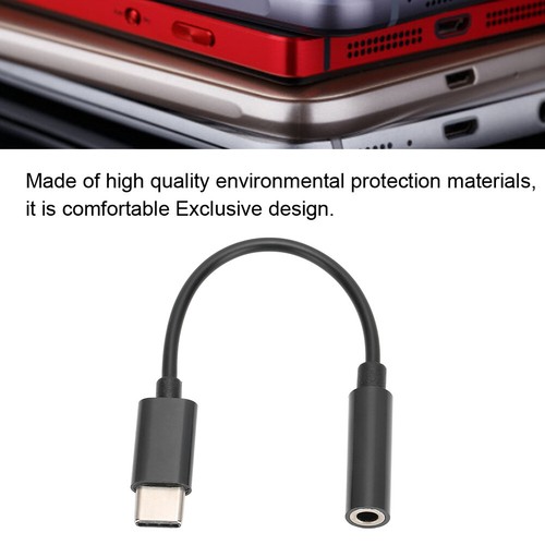 USBC Type C Adapter Port To 3.5MM Aux Jack Earphone Headphone Cable US ...