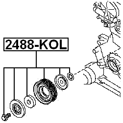 2488-KOL Genuine Febest Pulley Idler Kit 11925-EA00A, 11925-EA00A | eBay