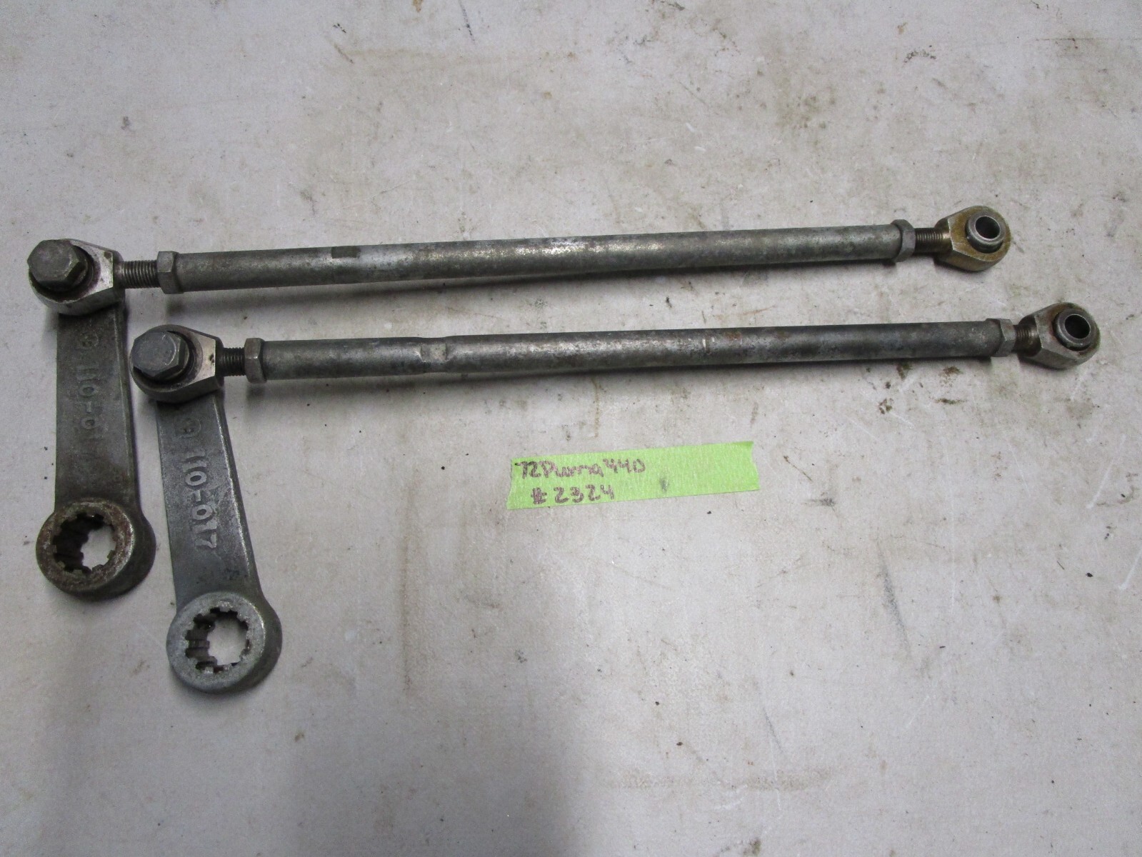 Vintage 72 Arctic Cat Puma 440 Snowmobile Steering Rods & Spindle Arms ...