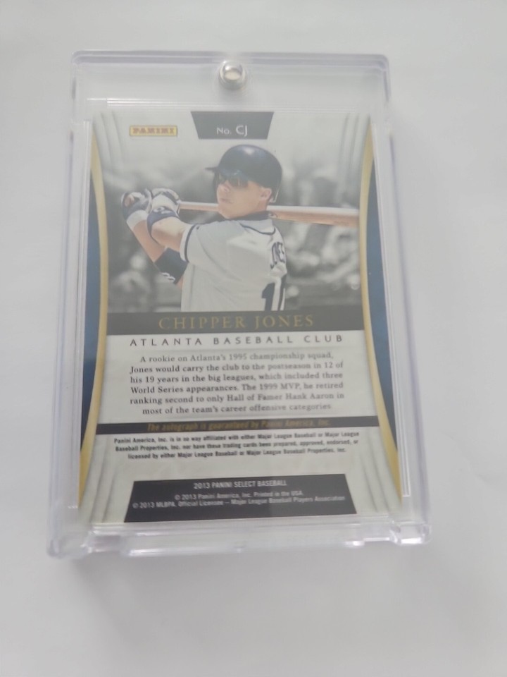 2013 Panini Select signatures #Cj Chipper Jones Auto Prizm Braves | eBay