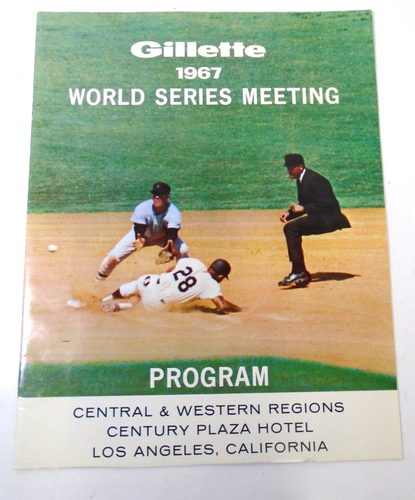 VINTAGE 1967 MLB WORLD SERIES MEETING PROGRAM GILLETTE BASEBALL | eBay