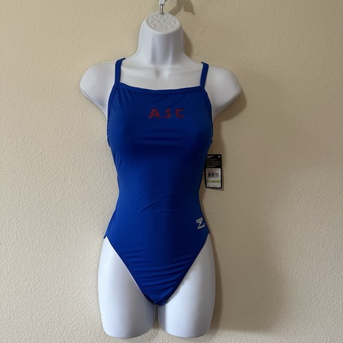 Speedo Blue Endurance One Piece Swimsuit Flyback Training Competitive ...