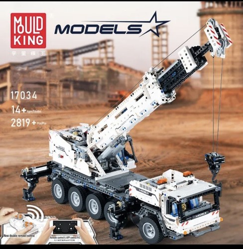 MOULD KING Crane Truck Model Clamp Building Blocks Remote Control Toy ...