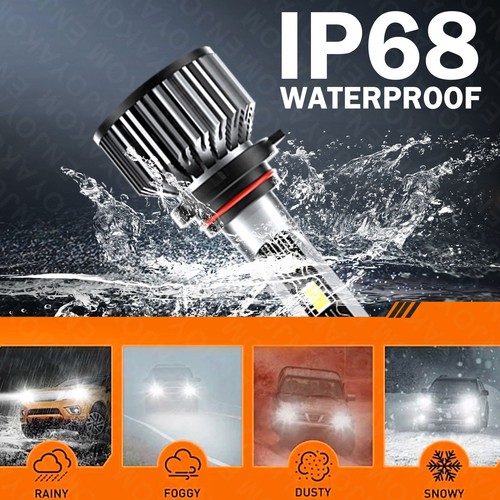 For Dodge Viper 1992-2010 LED Headlight Bulbs 9005 HB3 High Beam Kit ...