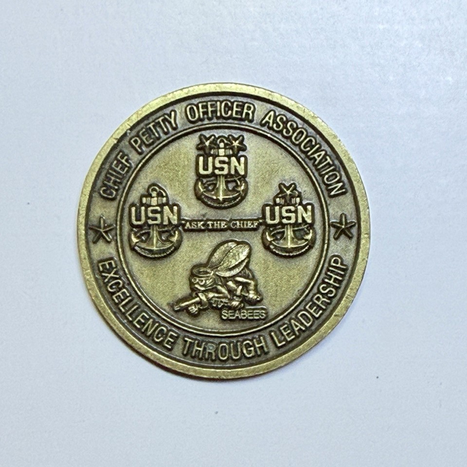 US Navy Seabees NMCB 7 Challenge Coin Chief Petty Officer Association ...