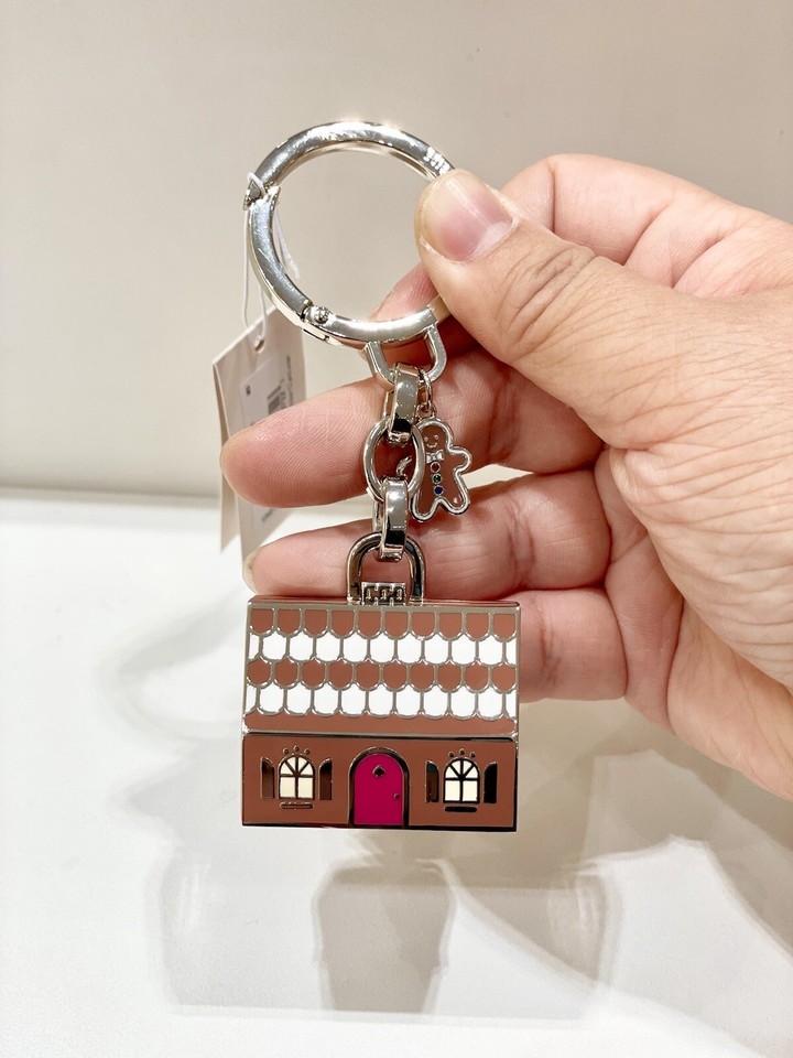 NWT Kate Spade Gingerbread House Keychain Bag Charm Fob K9270 Novelty ...