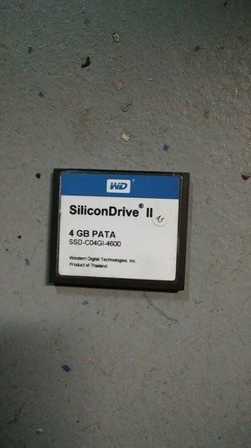 WD SiliconDrive II 4GB PATA SSD-C04GI-4600 CF Compact Flash Memory Card ...