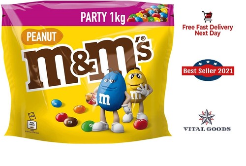 MnM Peanut Chocolate Party Bulk Bag Gift Movie Night Snacks 1KG ...