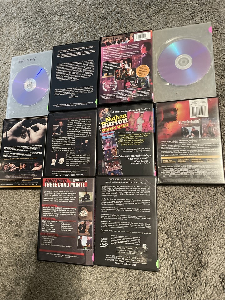 10 DVD Lot- Mentalism Magic Tricks Ellusionist DVDs Blaine Daniels ...