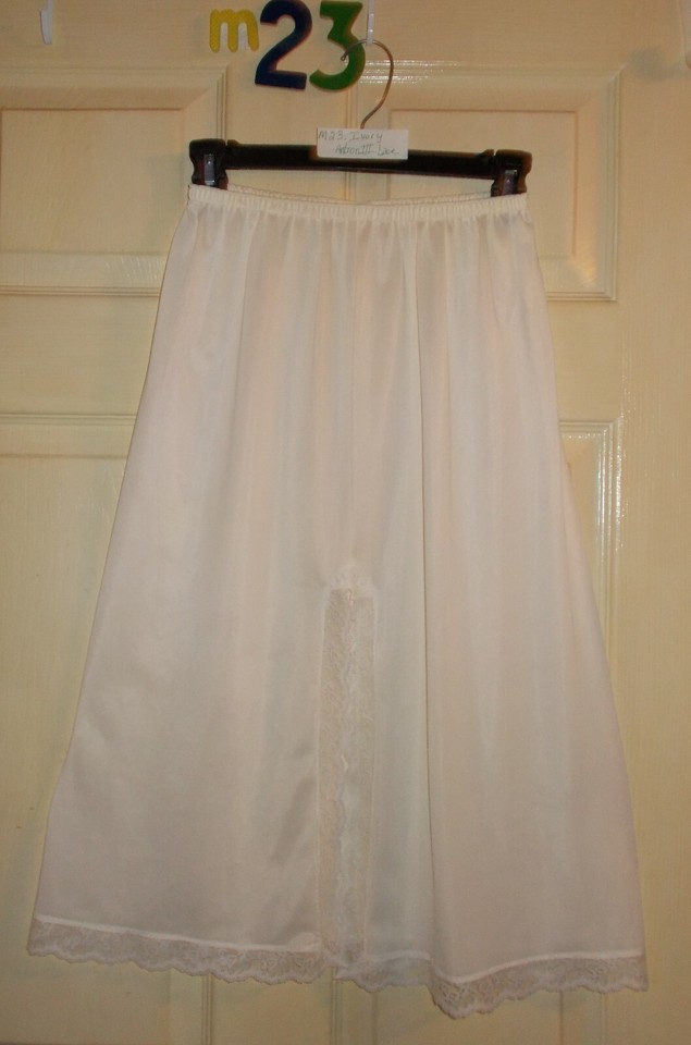 HALF SLIP White Ivory Pink Navy or Black Sm Med Lrg XL Nylon- Cotton ...