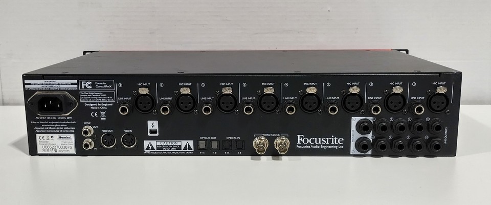 Focusrite Clarett 8 Pre X Professional 26 In 28 Out Thunderbolt Audio ...