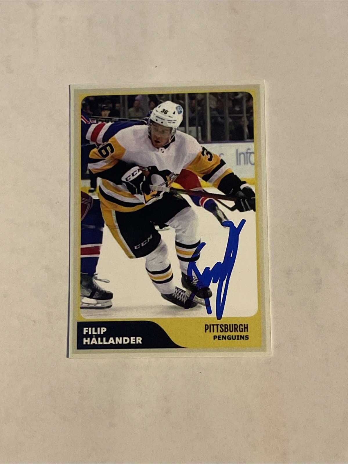 Filip Hallander Signed Custom Hockey Card Pittsburgh Penguins Auto | eBay